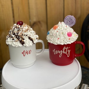 LARGE Mug Toppers, Fake Hot Chocolate, Peppermint Mocha Coffee, Candy ...