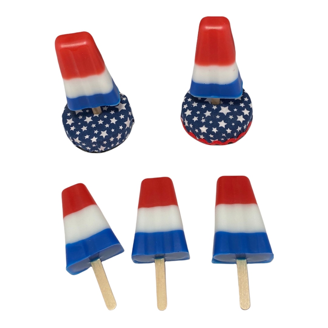 Fake Patriotic Popsicles, Faux Summertime Treats, Tiered Tray Decor - Etsy