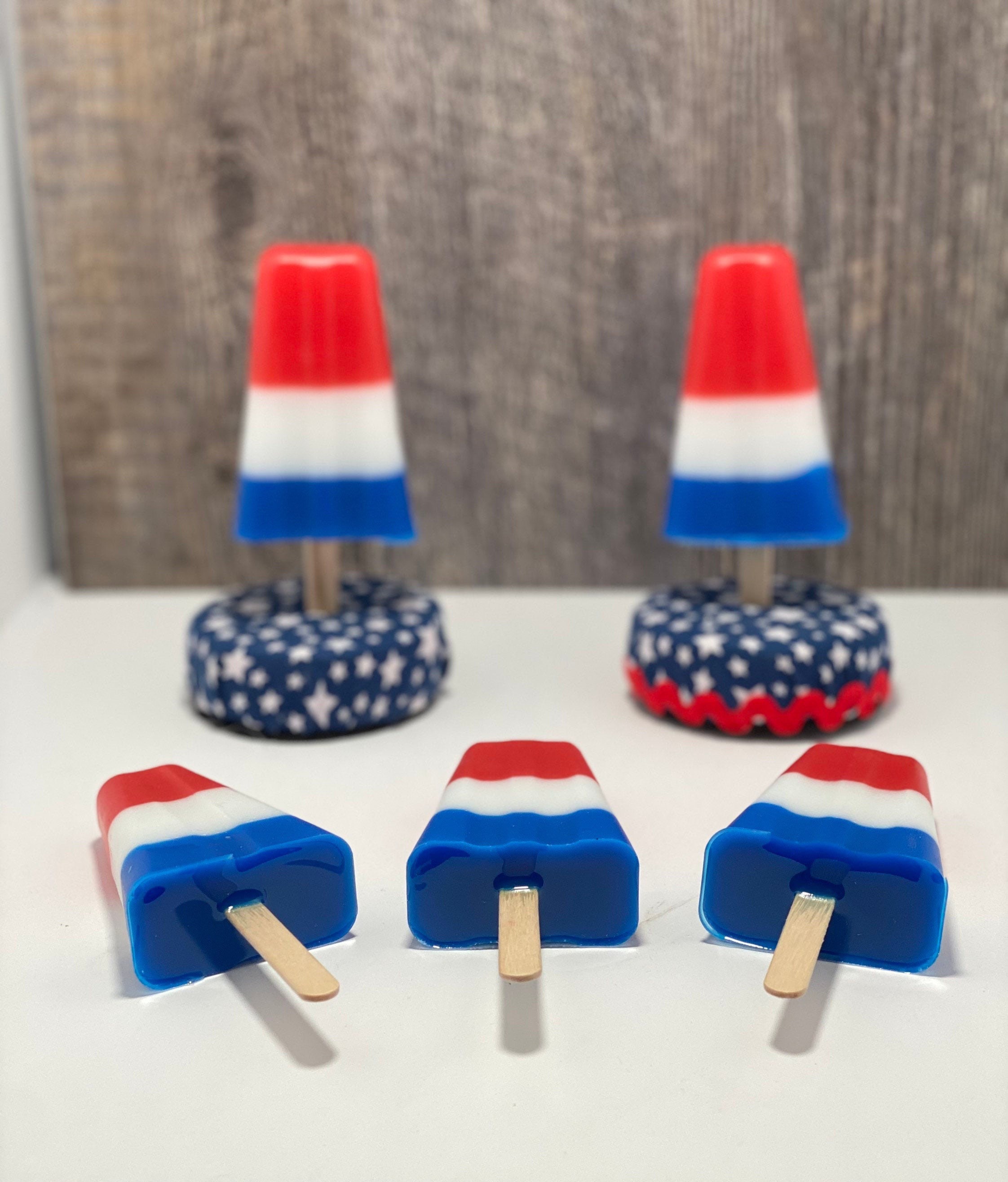 Fake Patriotic Popsicles Faux Summertime Treats Tiered Tray - Etsy