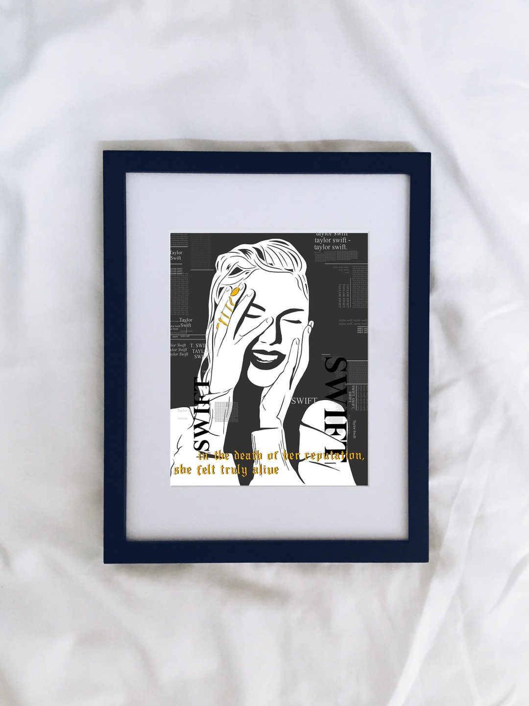 Taylor Swift ‘reputation' Smile Lithograph - Original Art | Digital ...