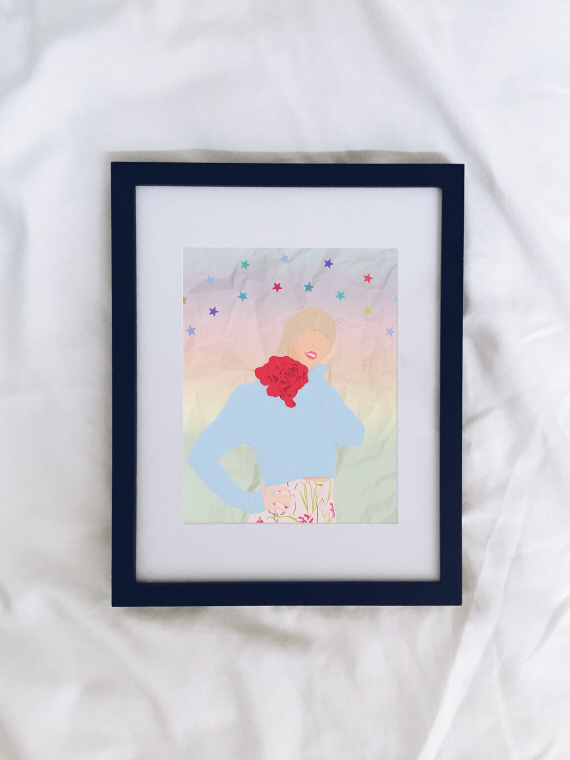 Taylor Swift Pastel Lithograph Original Art Digital Print - Etsy