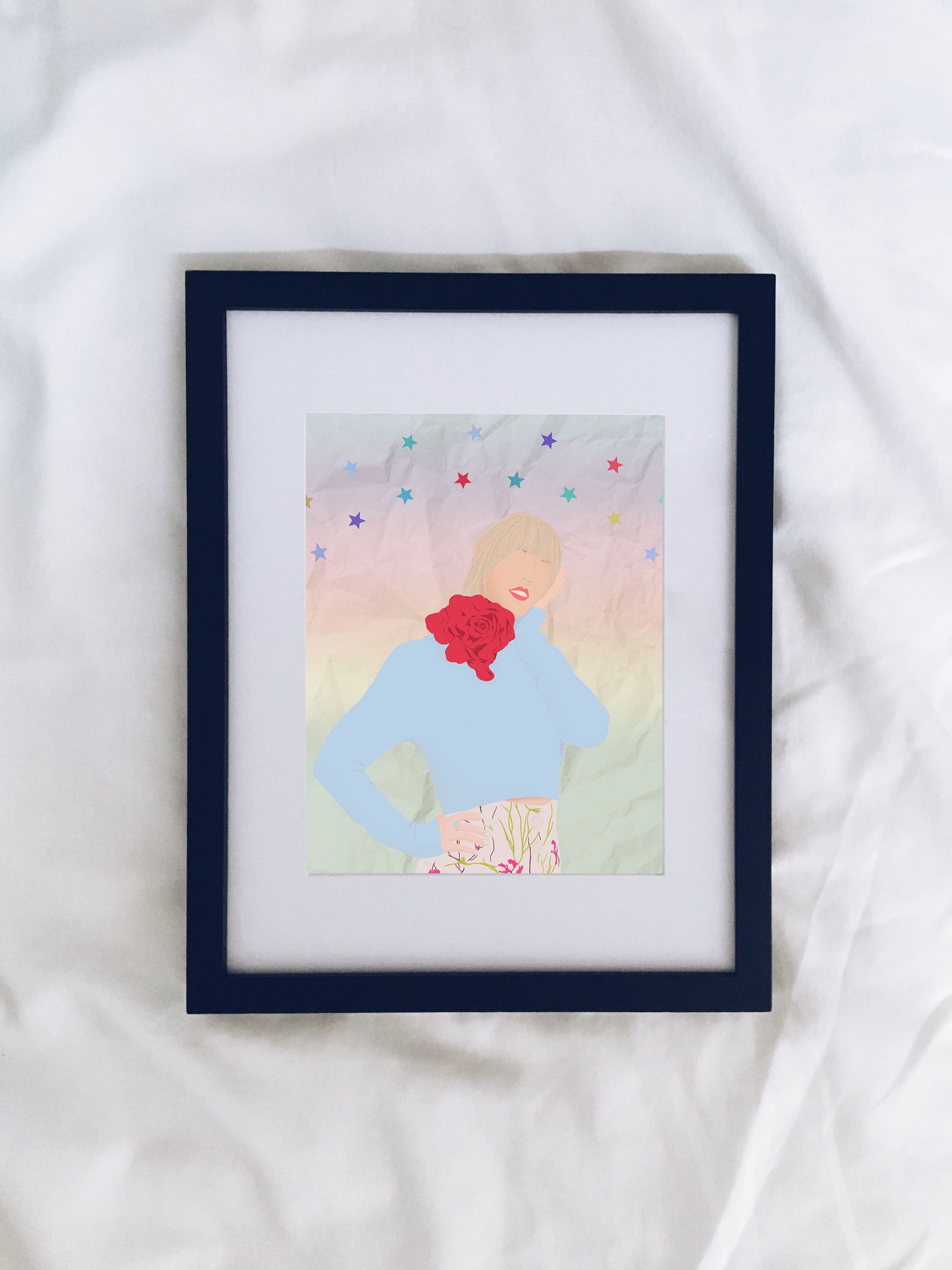 Taylor Swift Pastel Lithograph Original Art Digital Print - Etsy