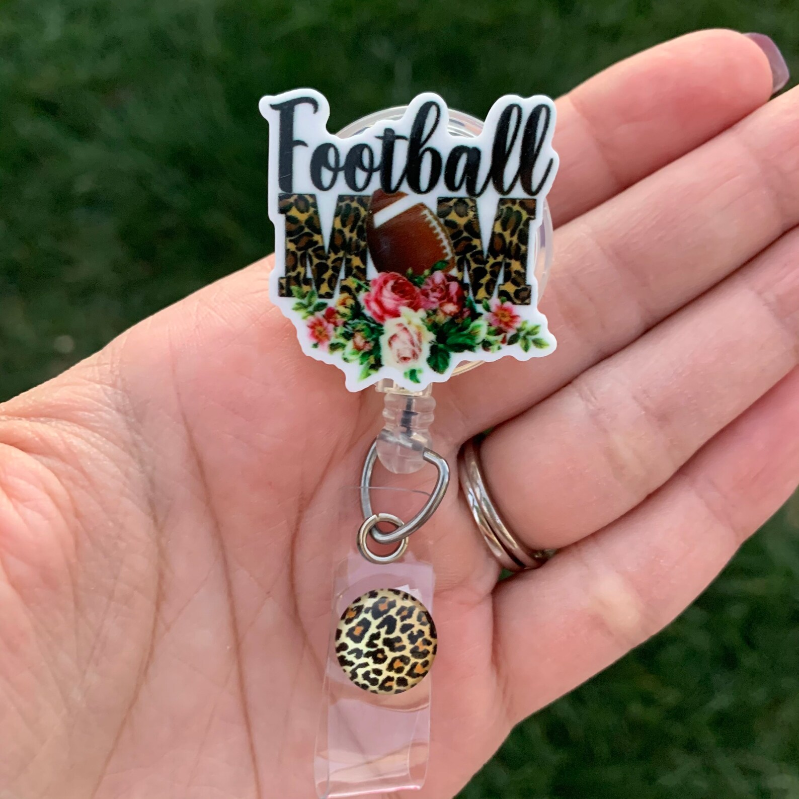 Blessed Mom Football Mom Nurse Badge Reel Retractable Badge - Etsy