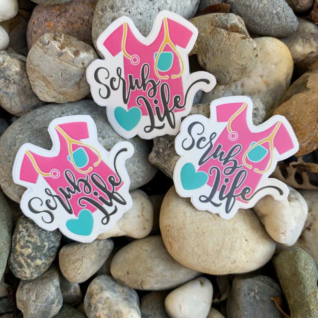 Set of 3 Scrub Life Stickers, Decal Sticker, Nurse Stickers, Gift, Kiss ...