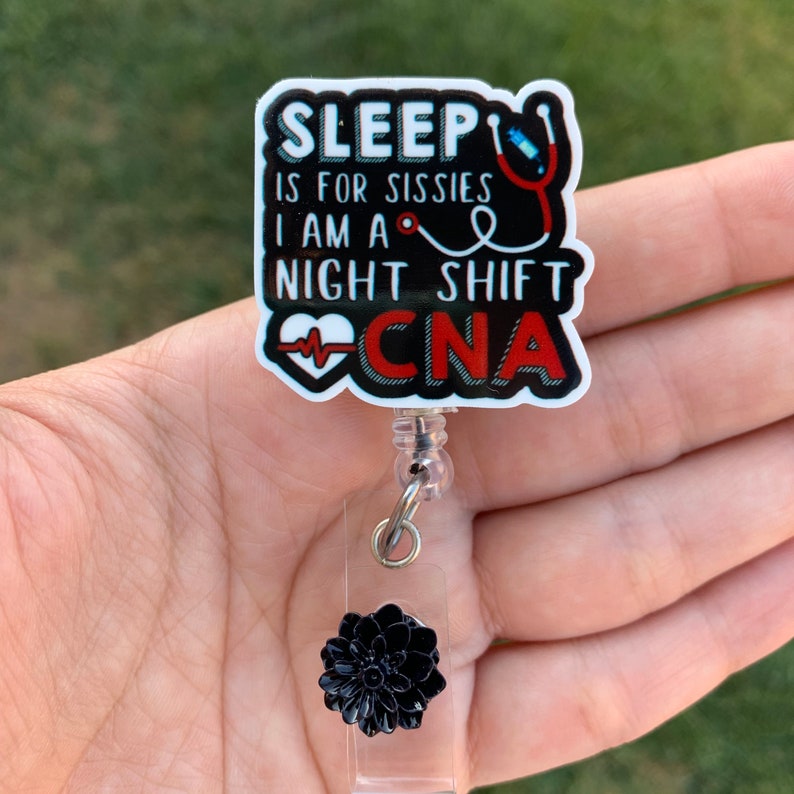 Night Shift CNA Retractable Nurse Badge Reel Nursing ID | Etsy