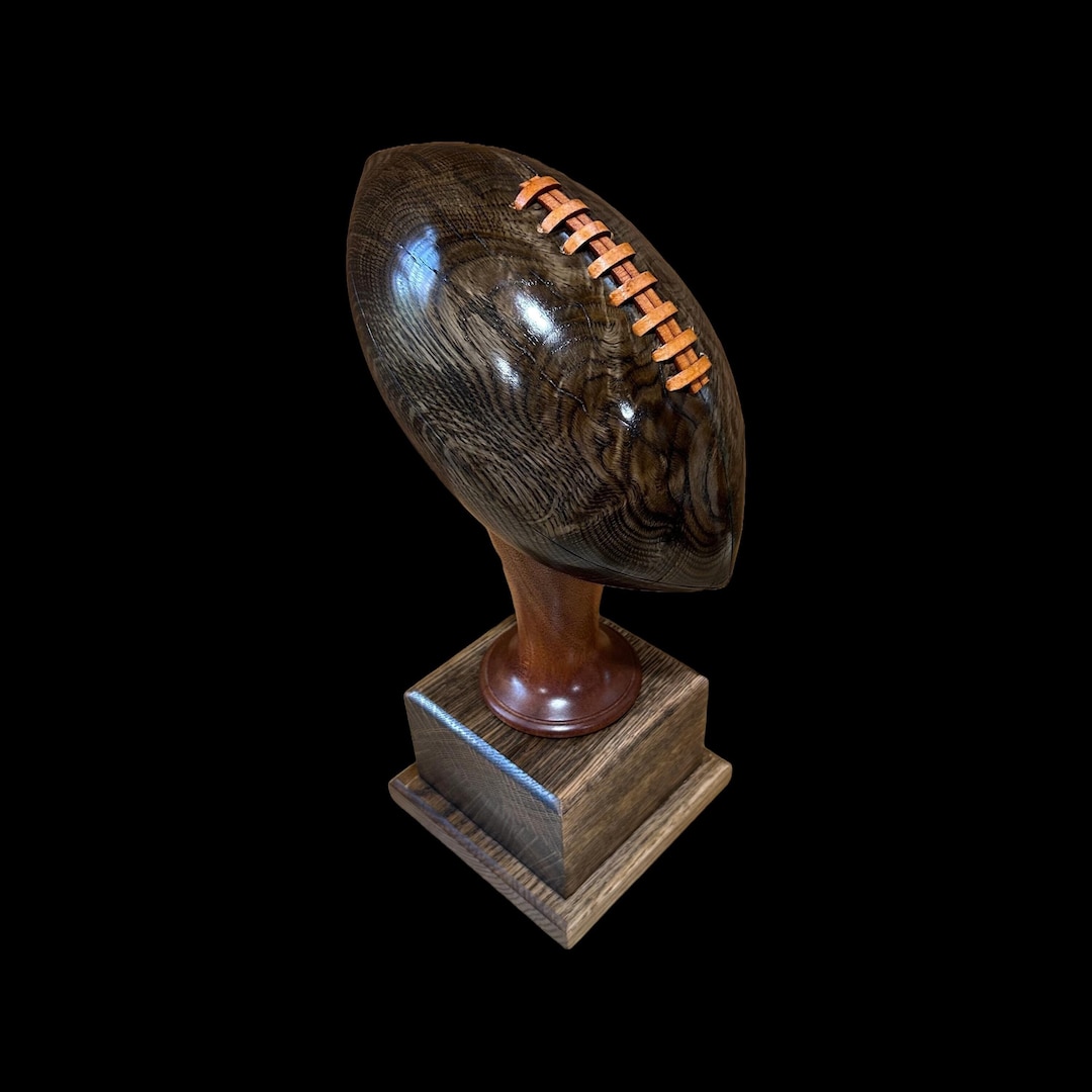 Solid Wood Hand-made Oak Walnut Custom Fantasy Football Trophy Elite ...