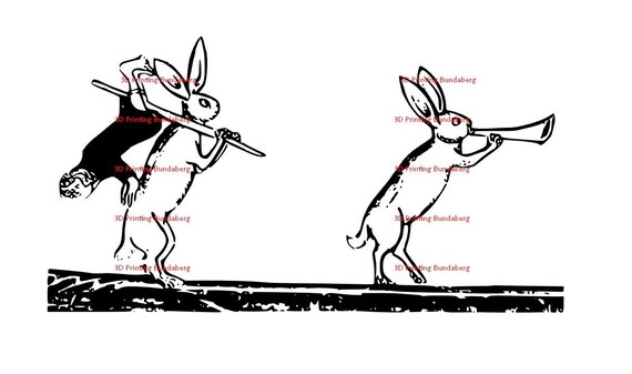 Rabbits svg Marginalia Medieval Bunny Hunting Horn Monk - Etsy