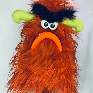 Professional Monster Troll Hand Puppet, Orange & Green: A Furry Hand ...