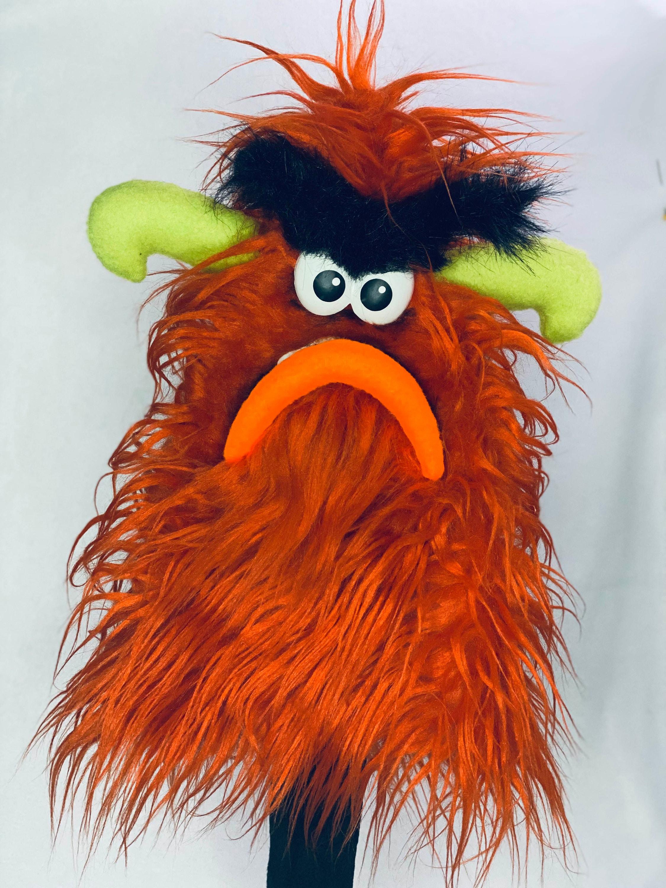 Professional Monster Troll Hand Puppet, Orange & Green: A Furry Hand ...