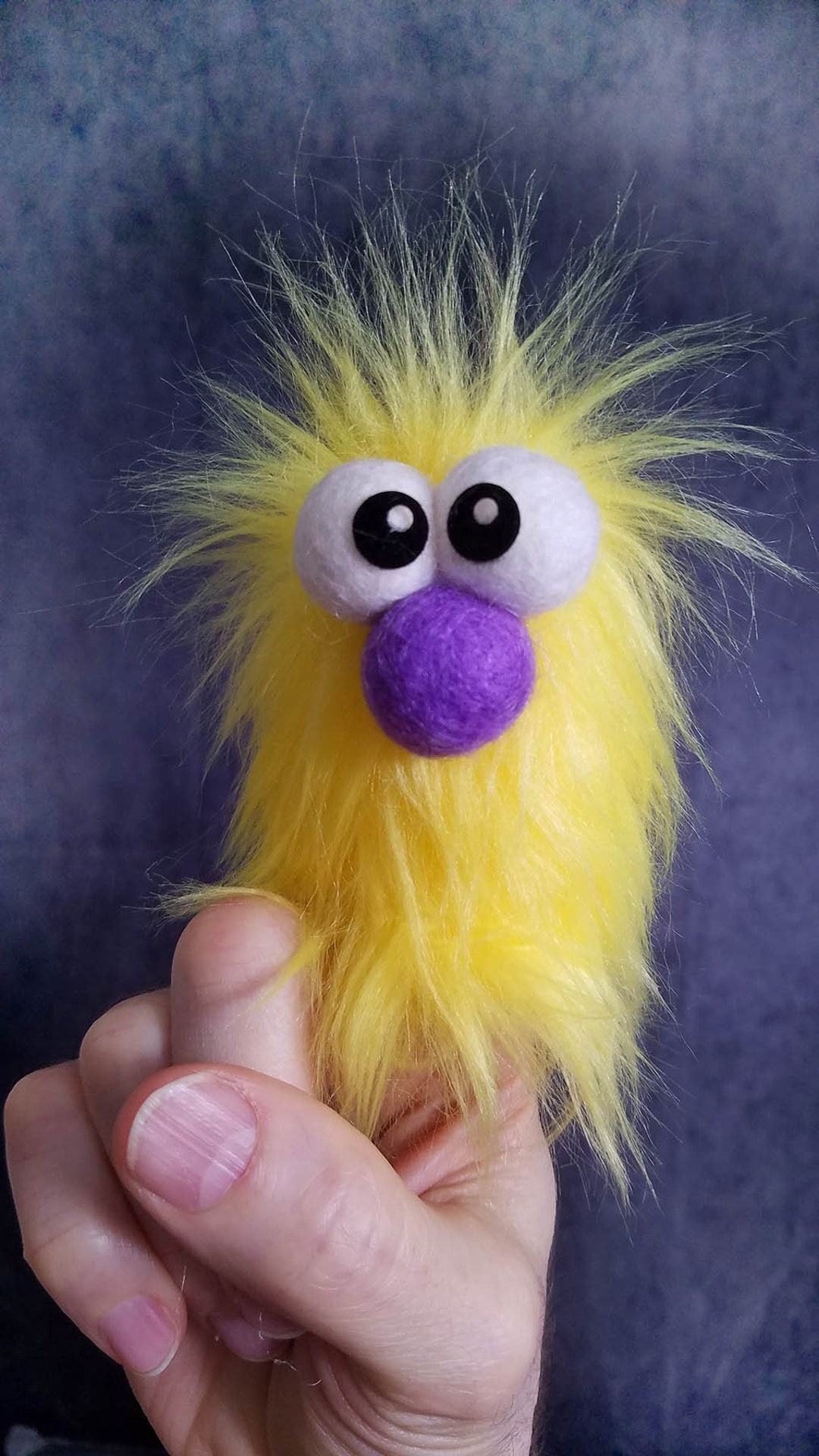 Yellow Monster Troll: A Furry Monster Finger Puppet by Puppet Arts ...