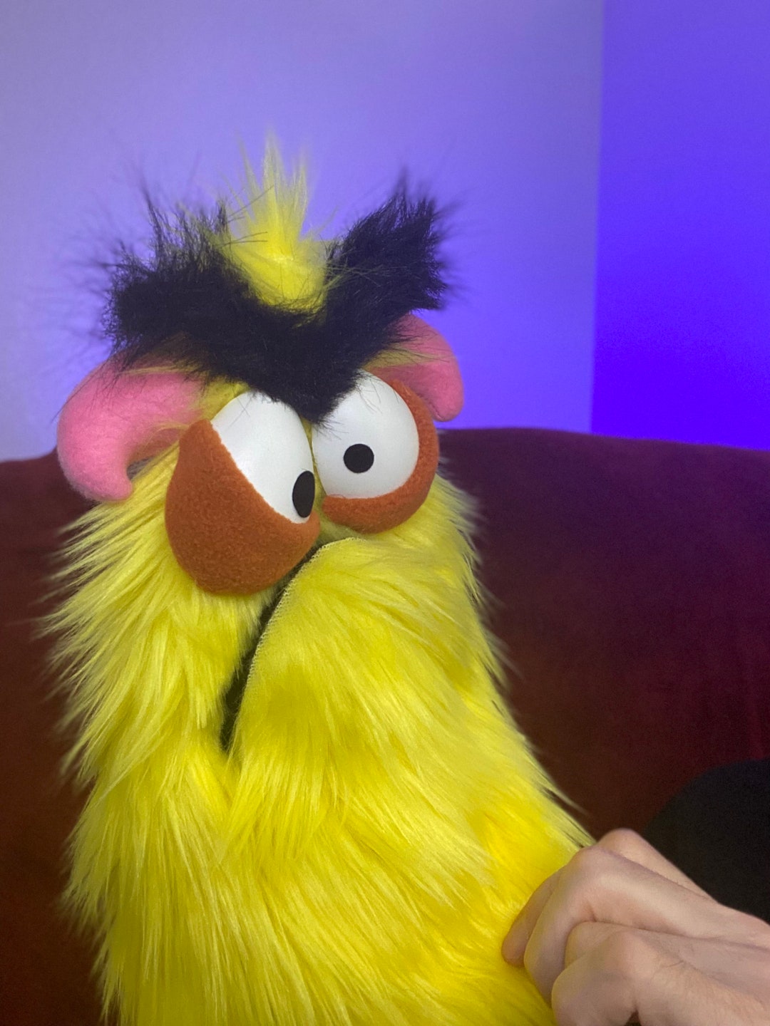 Professional Monster Troll Hand Puppet, Yellow and Pink: A Furry Hand ...