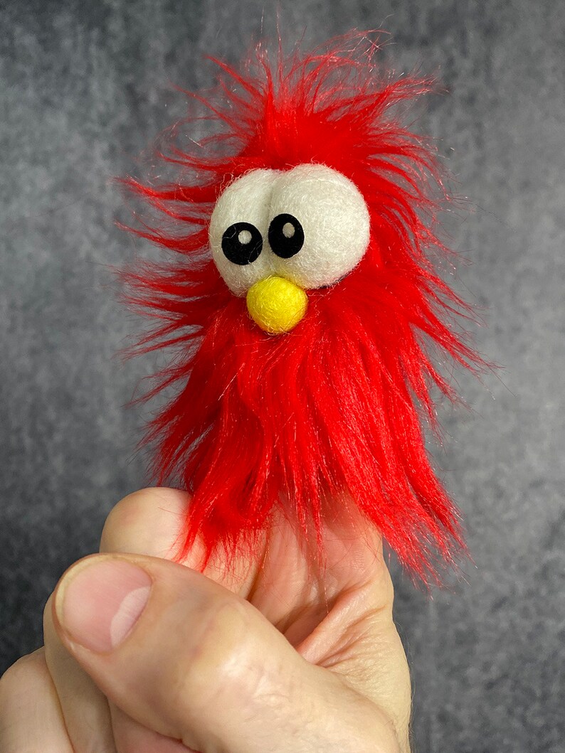 Red Monster Troll: A Furry Monster Finger Puppet by Puppet Arts ...