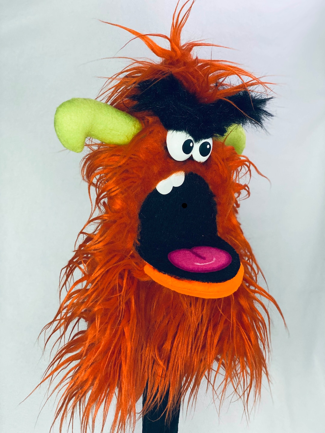 Professional Monster Troll Hand Puppet, Orange & Green: A Furry Hand ...