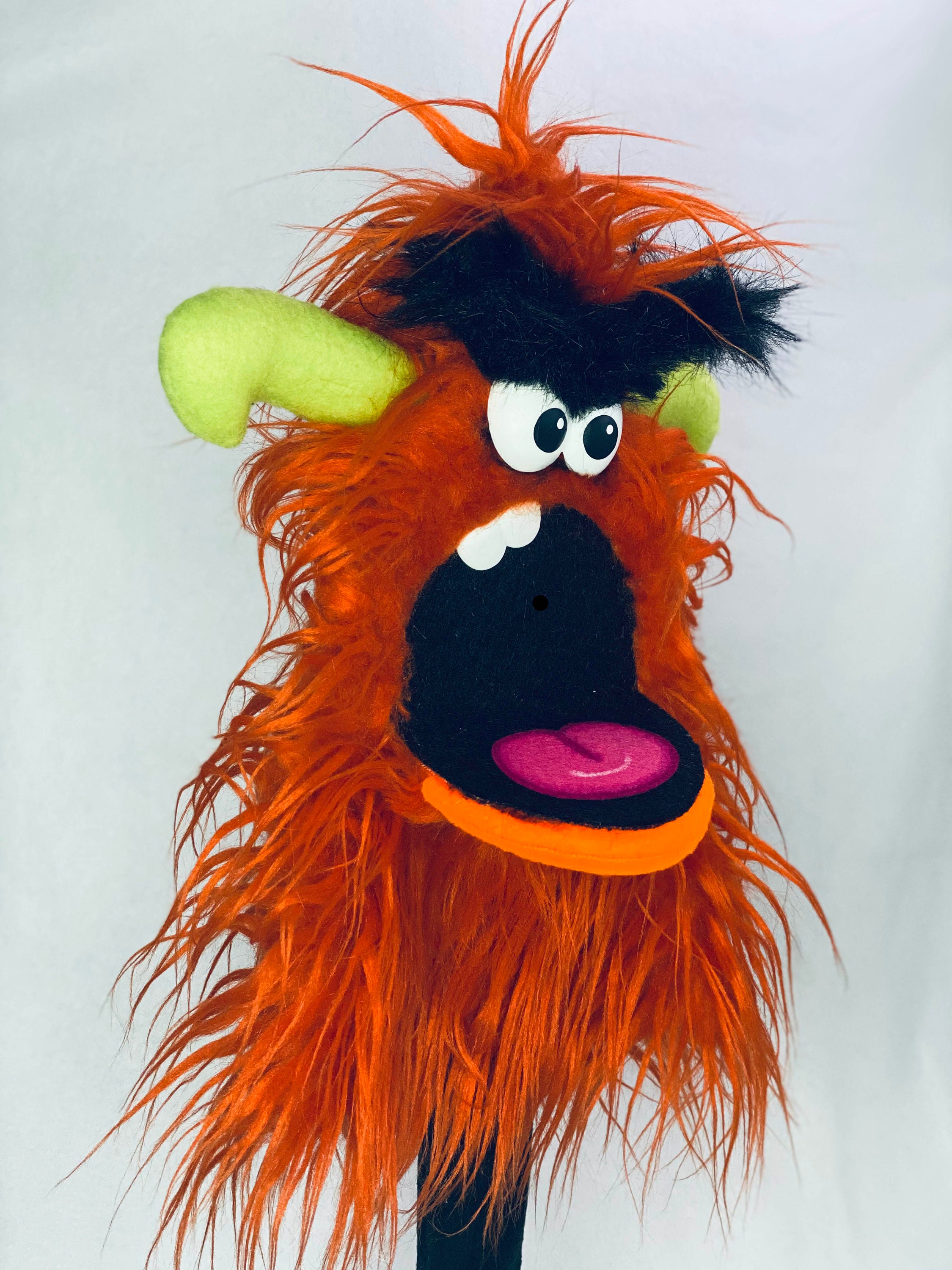 Professional Monster Troll Hand Puppet, Orange & Green: A Furry Hand ...