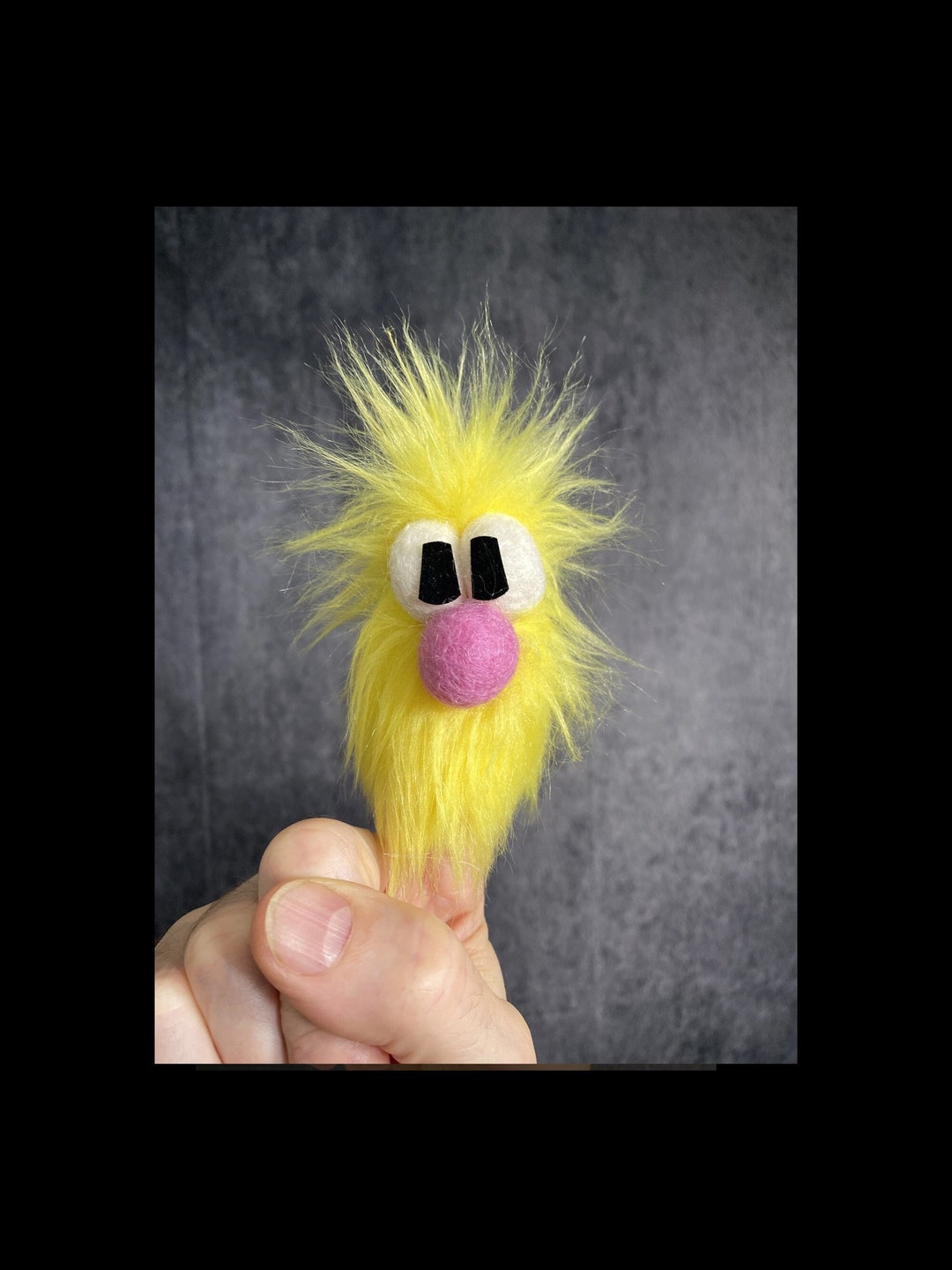 Yellow Monster Troll: A Furry Monster Finger Puppet by Puppet Arts ...