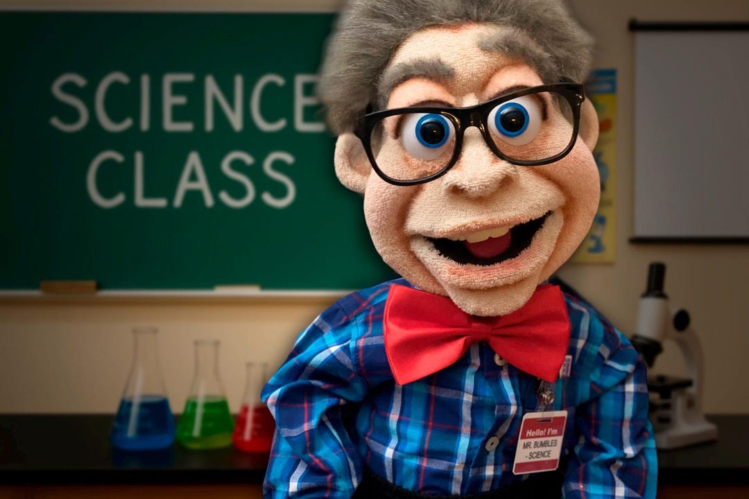 Mr. Bumbles Science Teacher Puppet – Handmade Professional Puppet for ...