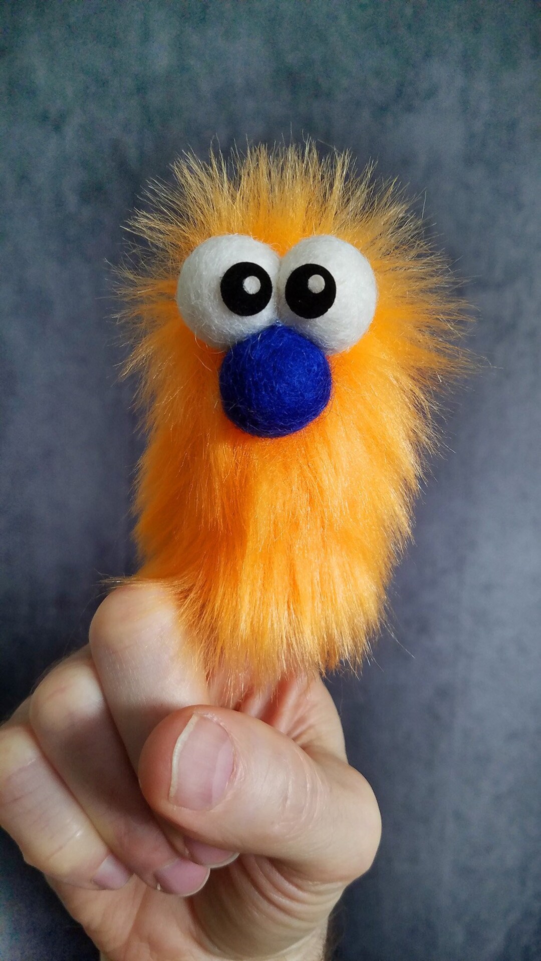 Orange Monster Troll: A Furry Monster Finger Puppet by Puppet Arts ...