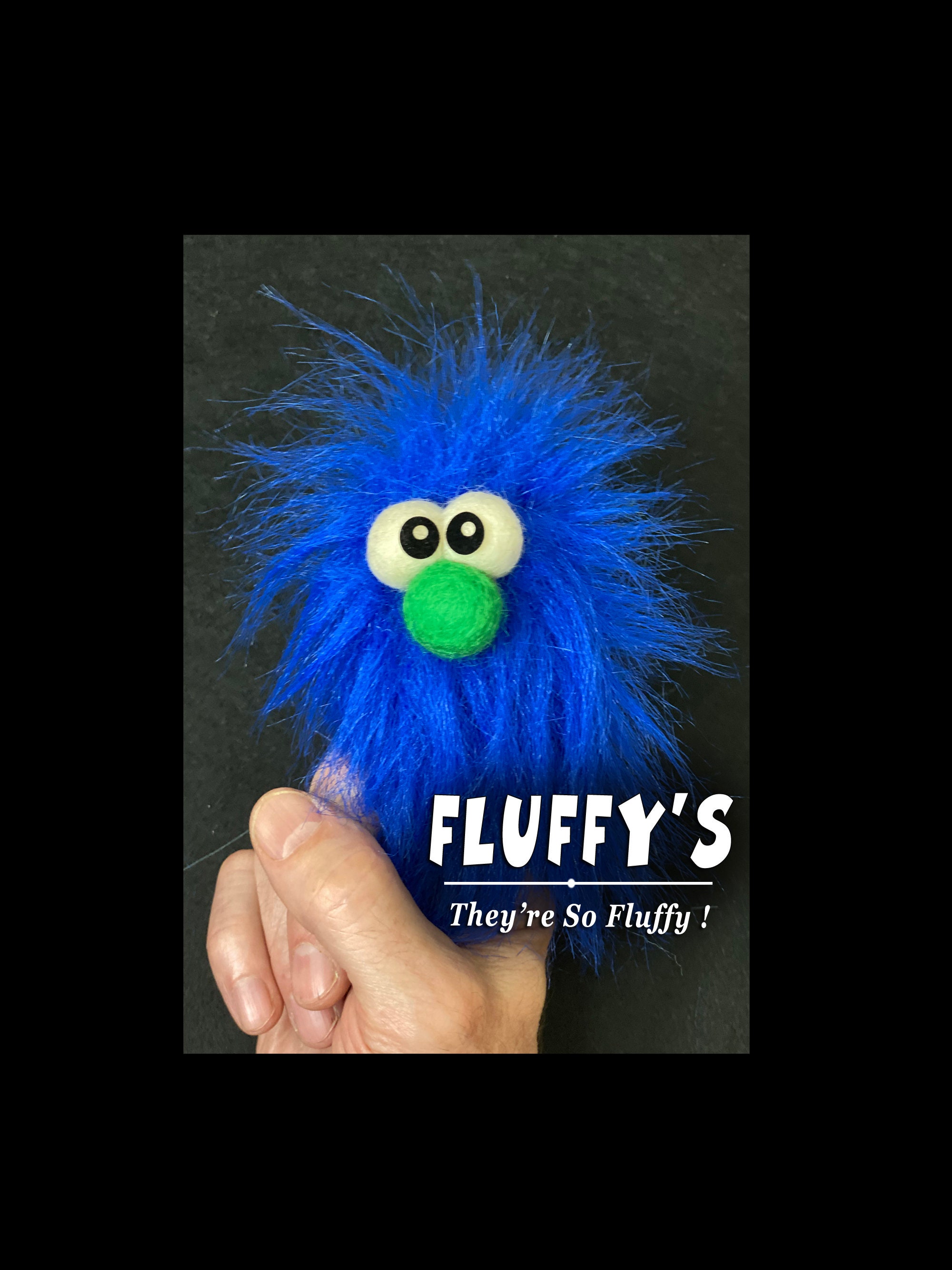 Royal Blue Fluffy: A Furry Finger Puppet by Puppet Arts | Etsy