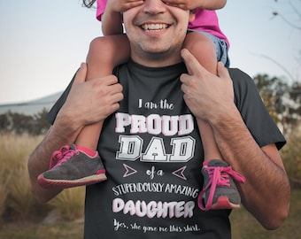 I Am the Proud Dad of A Awesome Son Shirt Dad Shirt, Fathers Day Shirt ...
