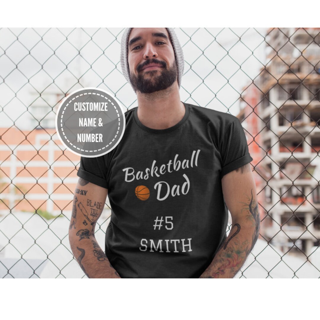 Custom Basketball Dad Shirt, Fathers Day Gift, Personalized Daddy Tee ...