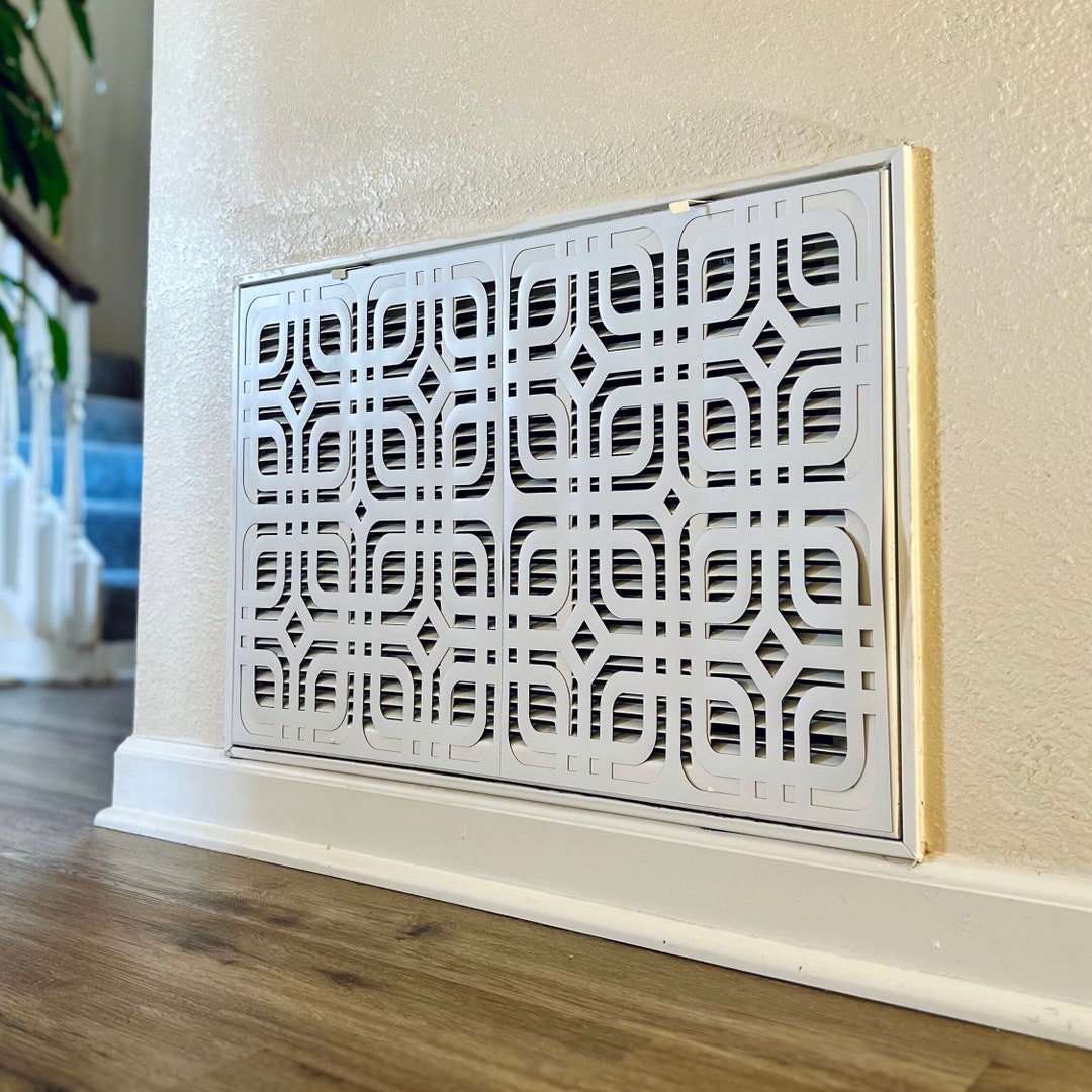 Custom Magnetic Return Air Vent Cover | Contemporary Trellis - Etsy
