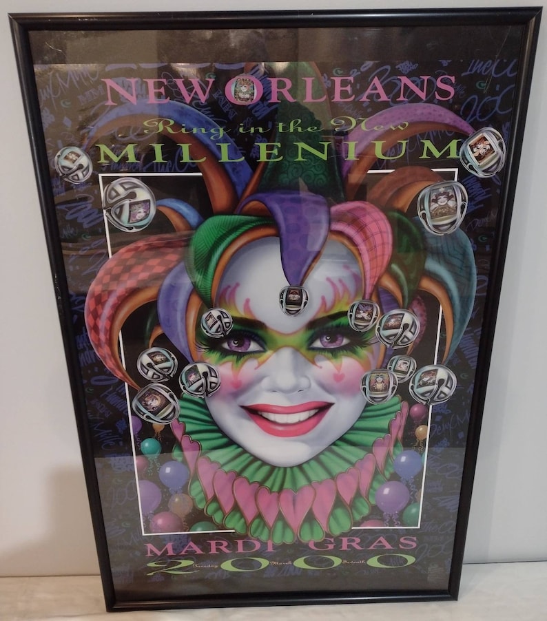 Rare Andrea Mistretta "millennium" 2000 New Orleans Mardi Gras Poster ...