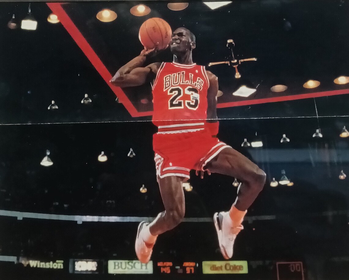Michael Jordan 80's Slam Dunk Contest Poster & Legends Sports ...