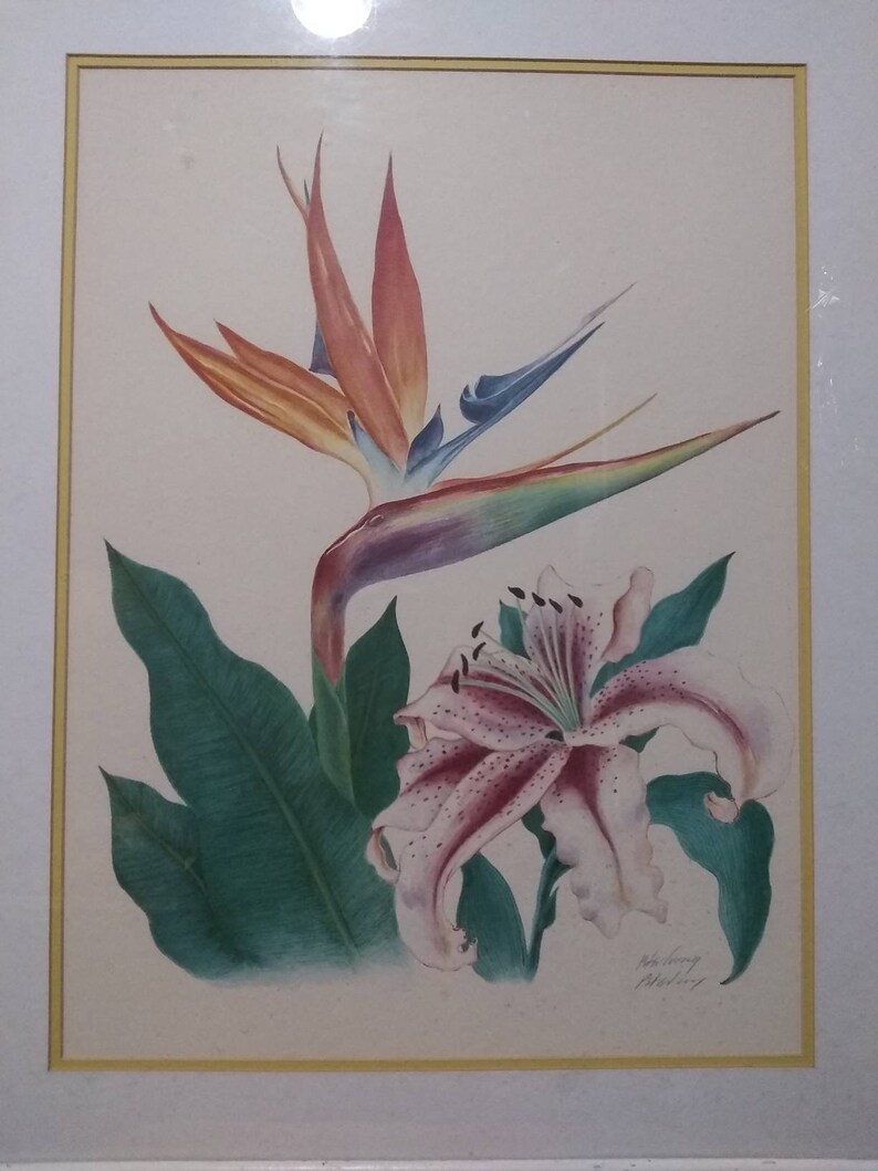 Peter Wong "floral" Original Watercolor Art on Paper - Etsy