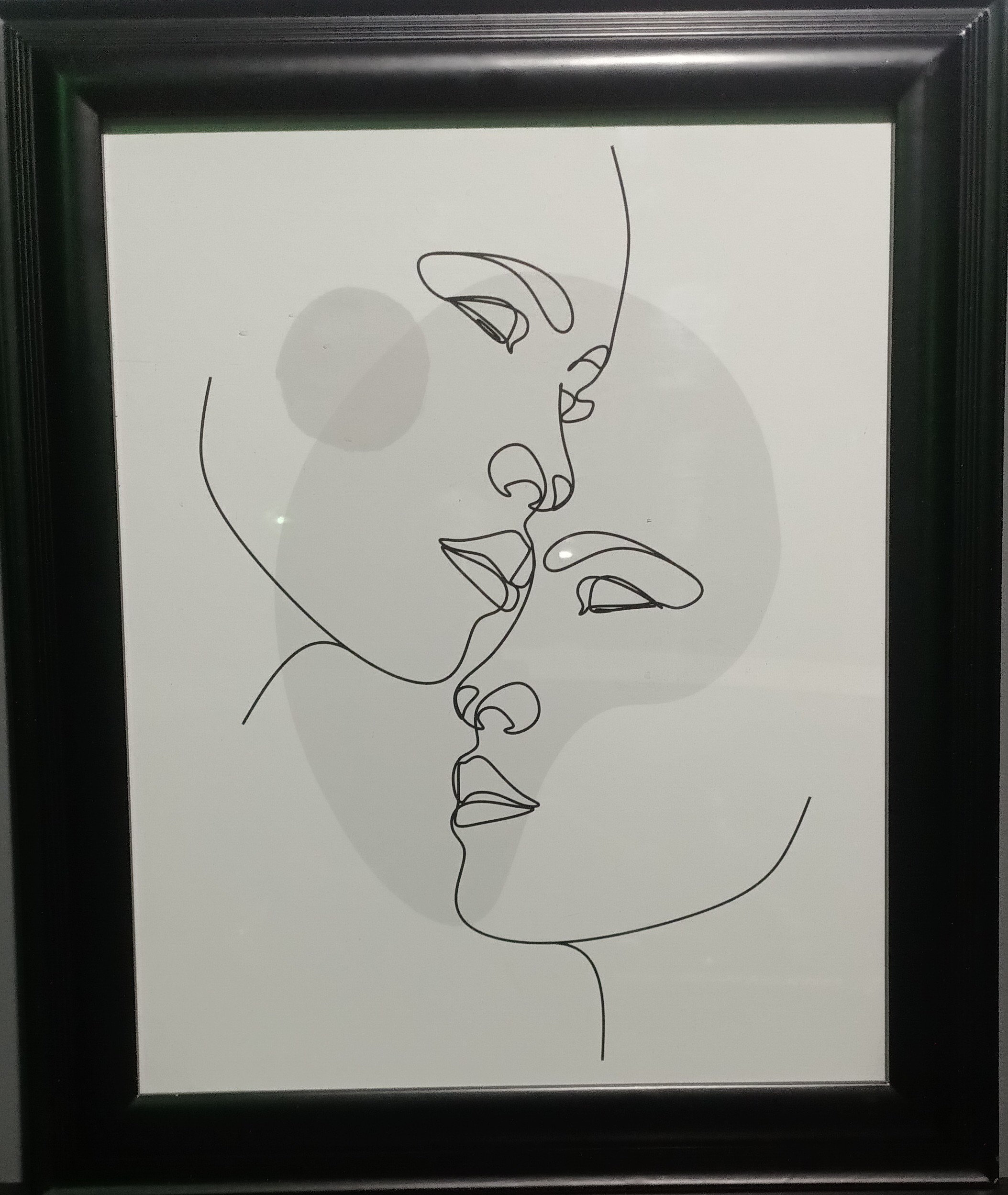 Minimalist Abstract 2 Faces Line Art Print - Etsy