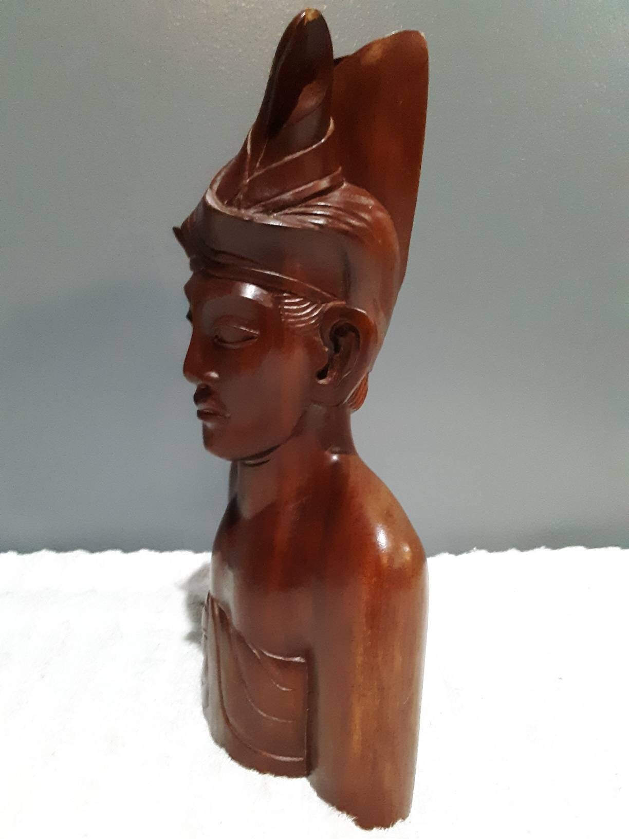 Balinese Prince/Princess Handcrafted Solid Wood Bust Sculpture Set ...