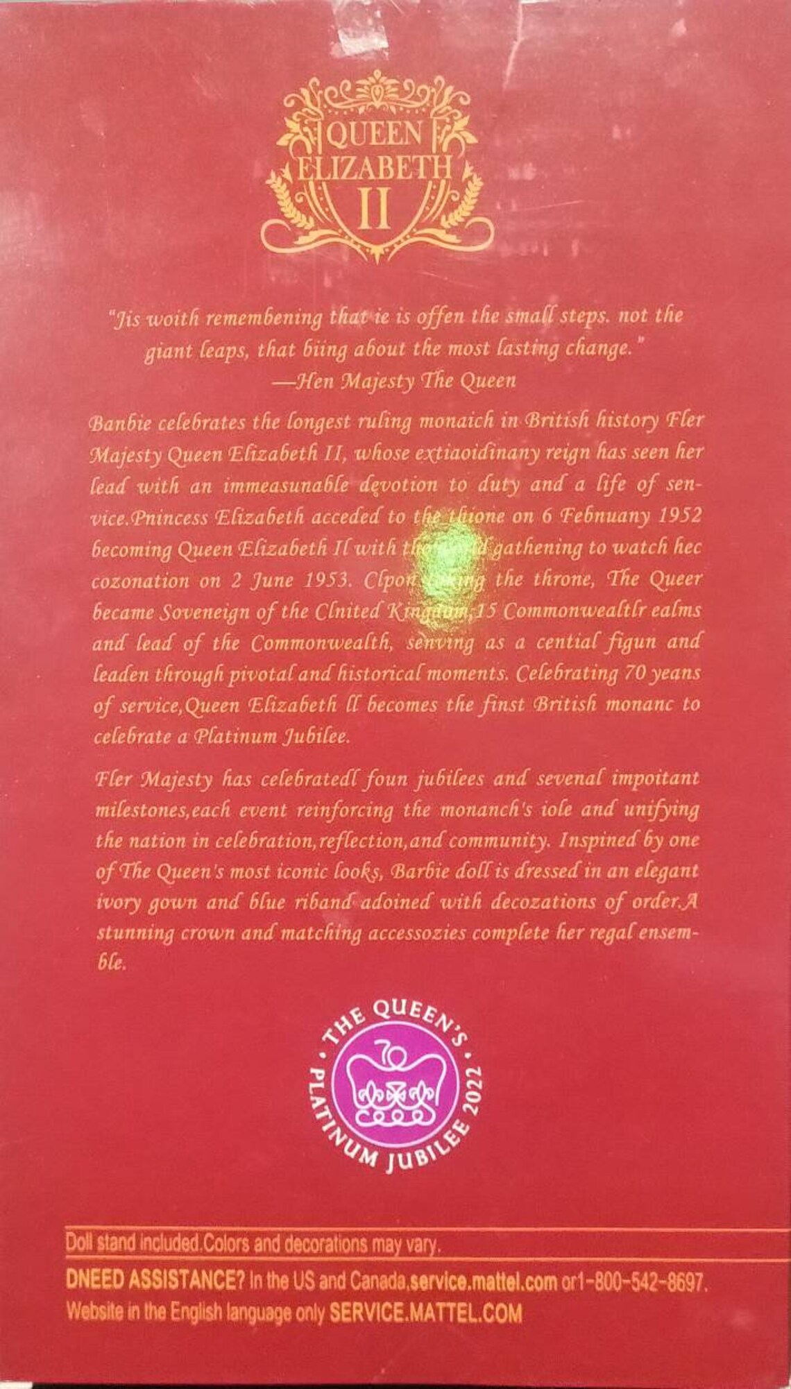 Barbie "queen Elizabeth Ii" 70th Anniversary Reproduction Doll ...