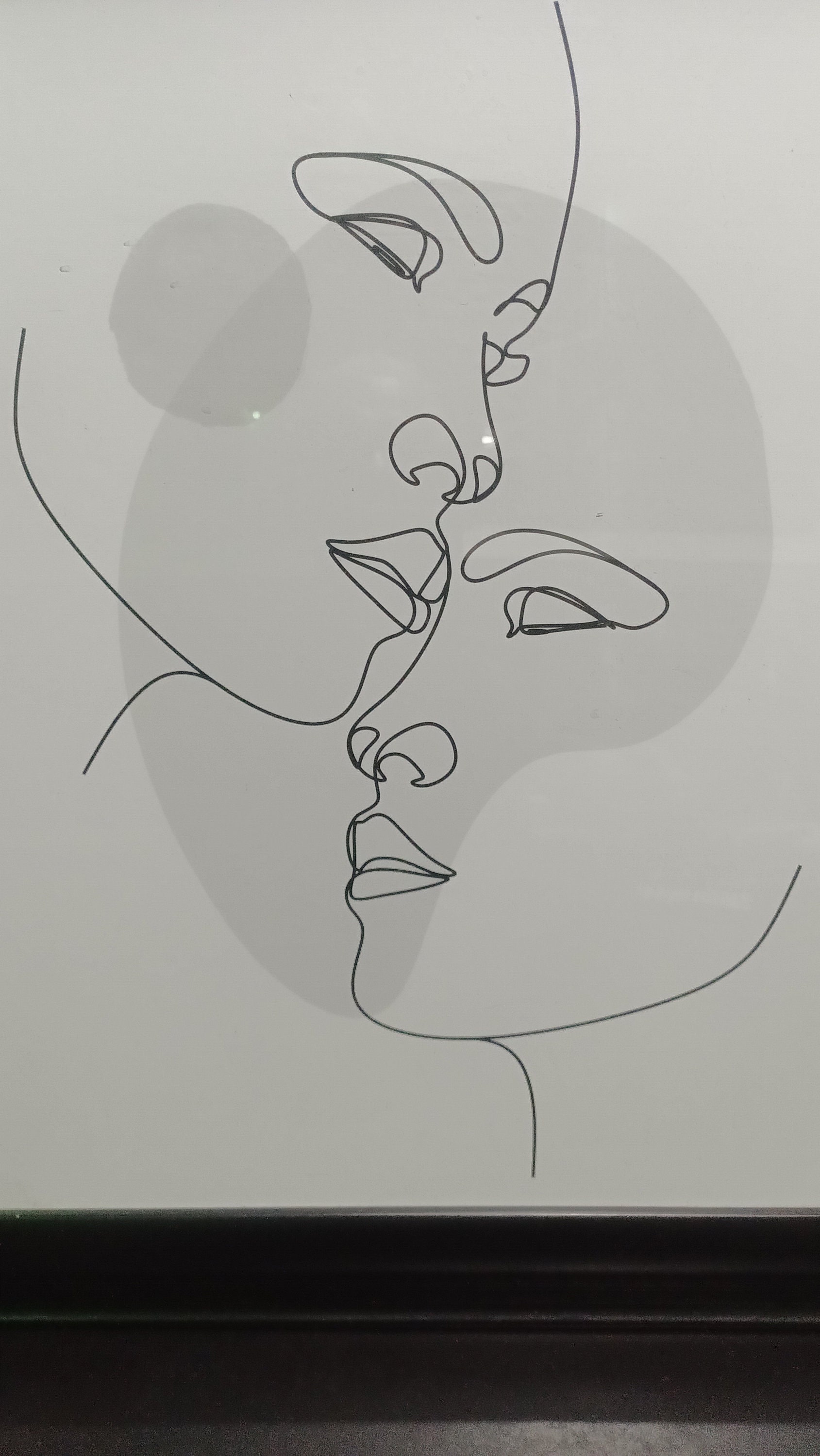 Minimalist Abstract 2 Faces Line Art Print - Etsy