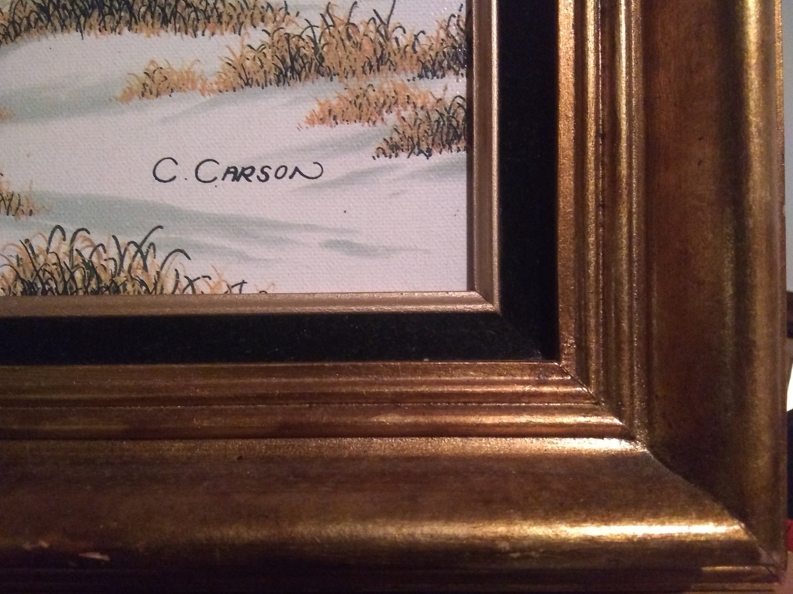 C. Carson Lithograph Art On Canvas Of Humorous Winter Scene | Etsy