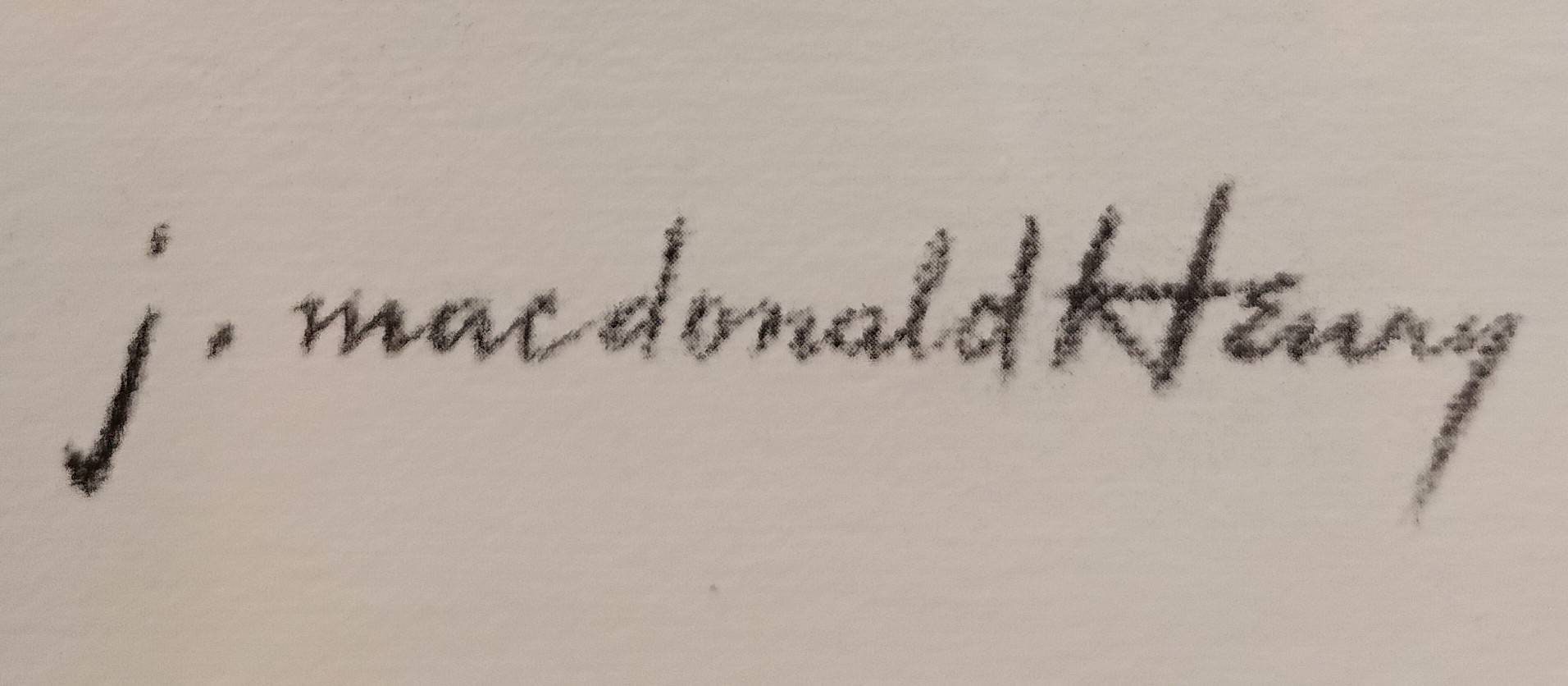 Vintage J. Macdonald Henry (1960-2008) Classic Child Portrait Charcoal ...