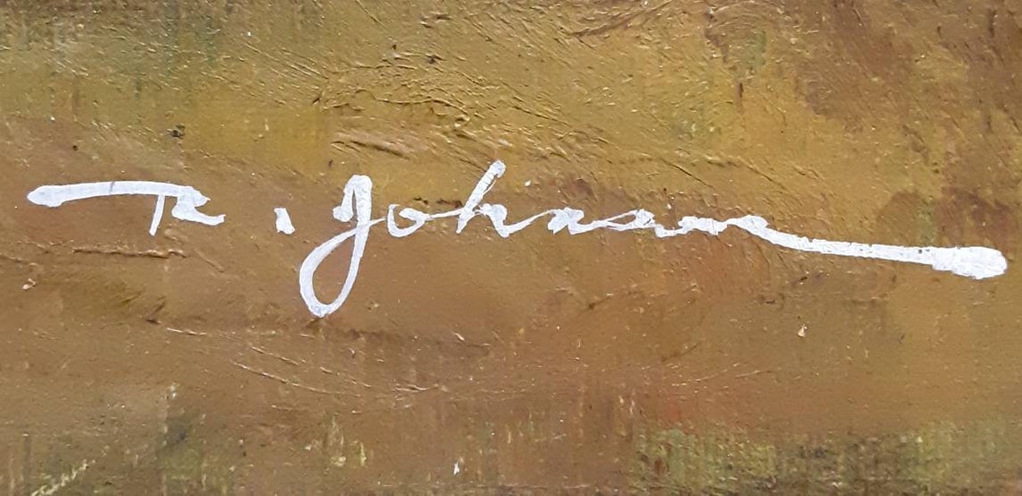 R. Johnson Original Oil Painting on Canvas - Etsy