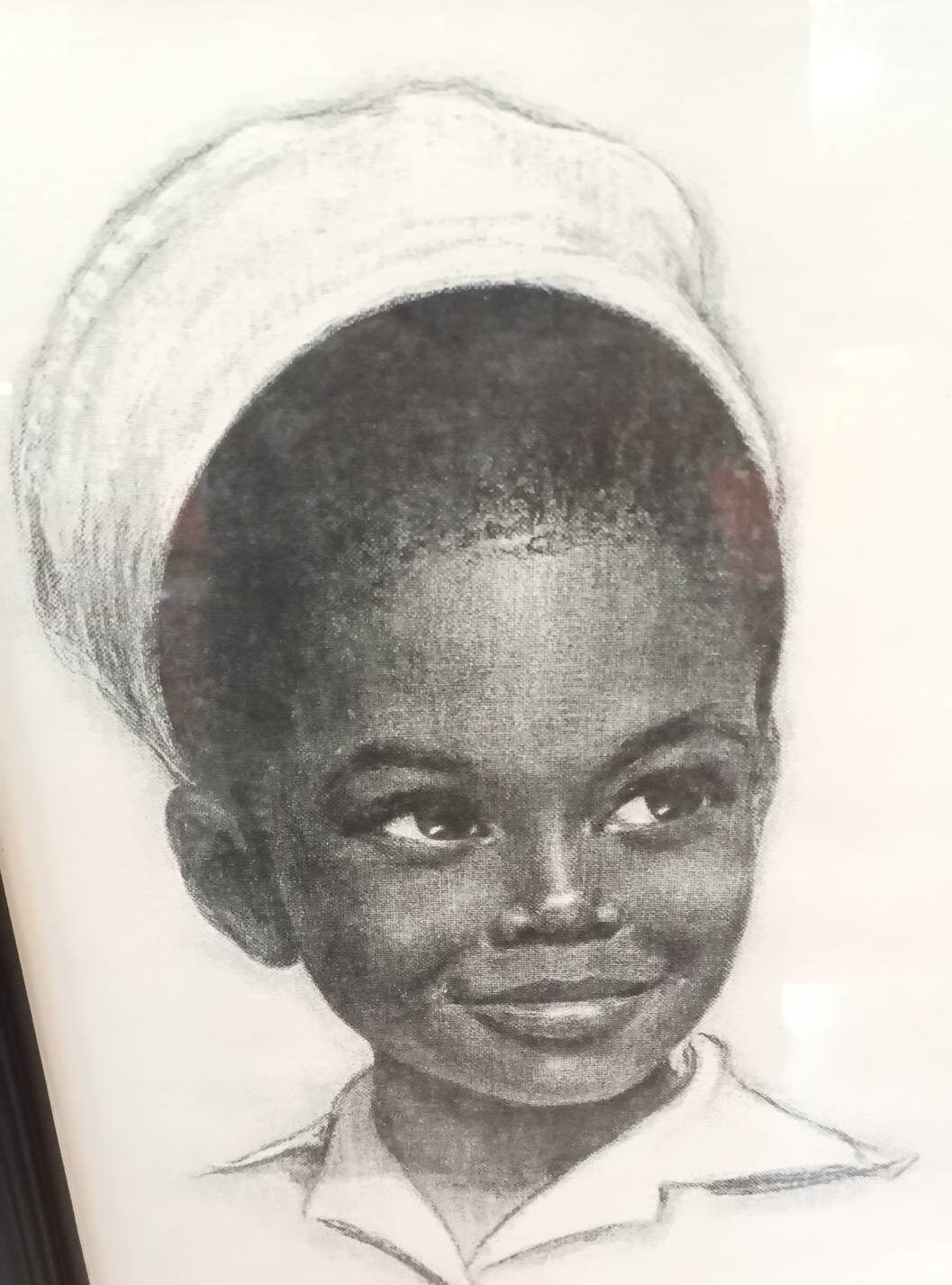 Vintage J. Macdonald Henry (1960-2008) Classic Child Portrait Charcoal ...