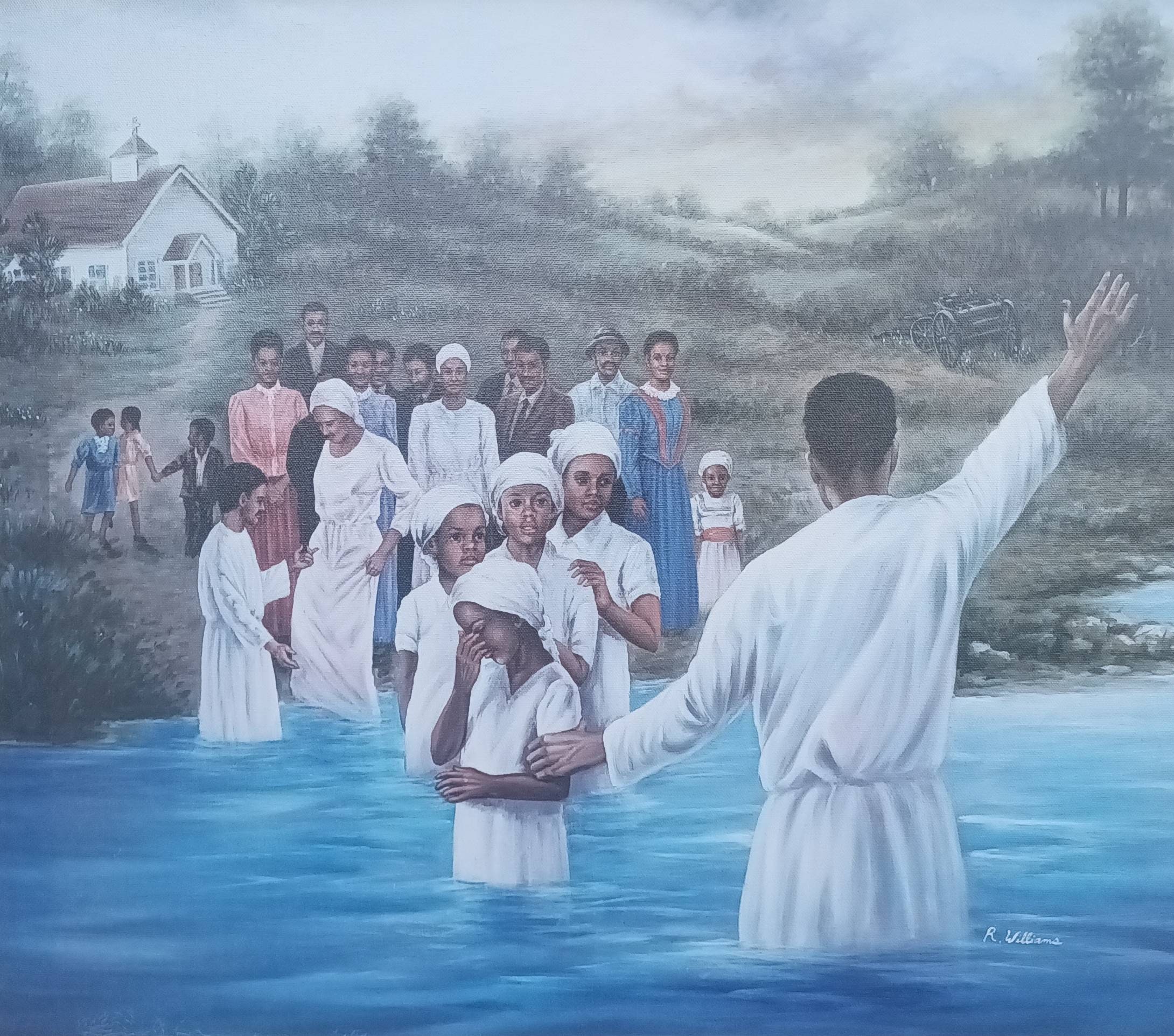 R Williams the Baptism Genuine Lithograph Art Print on Canvasrare - Etsy