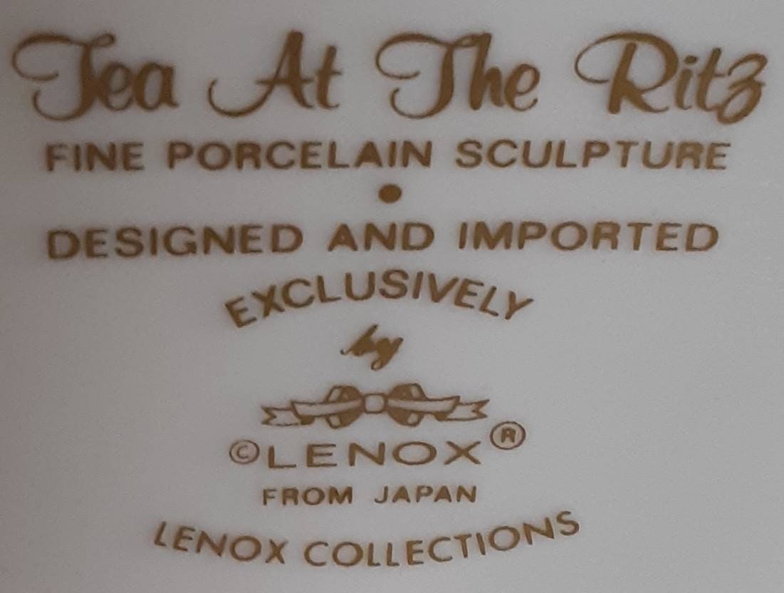 Lenox tea at the Ritz Fine Porcelain Figurine Collectible - Etsy