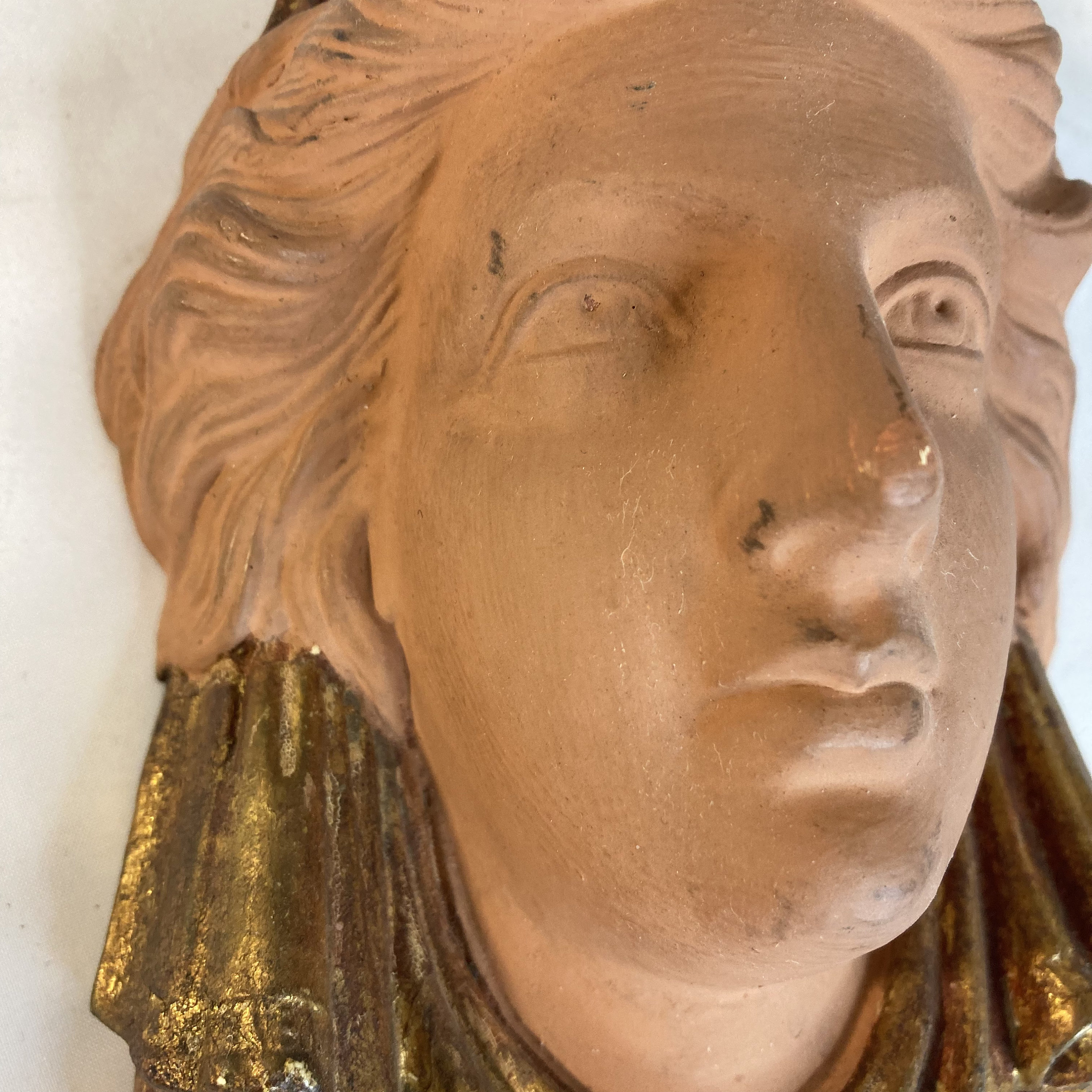 Antique Terracotta Ceramic Victorian Painted Figure of Athena Plaque - Etsy