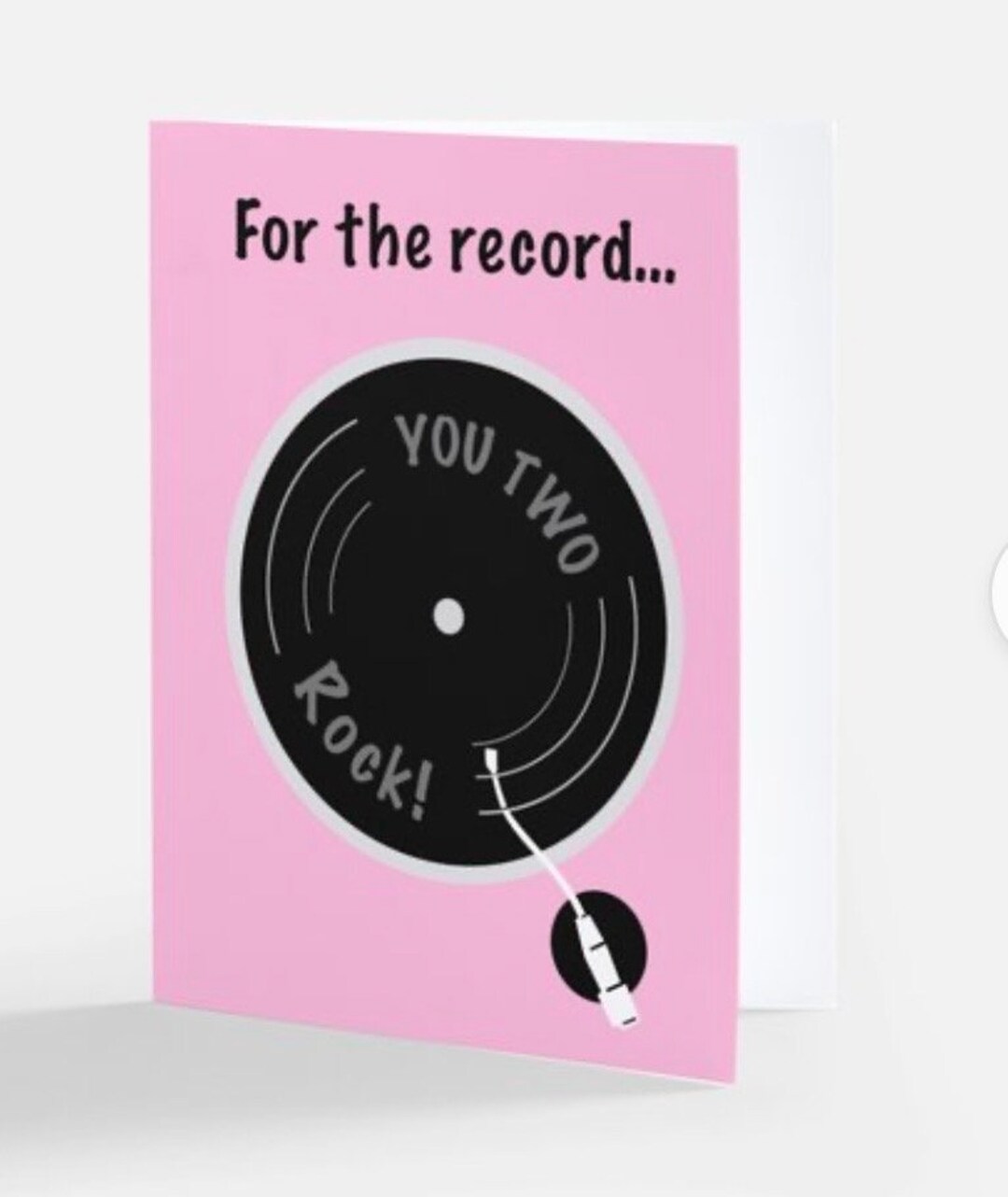 For the Record Wedding Card - Etsy