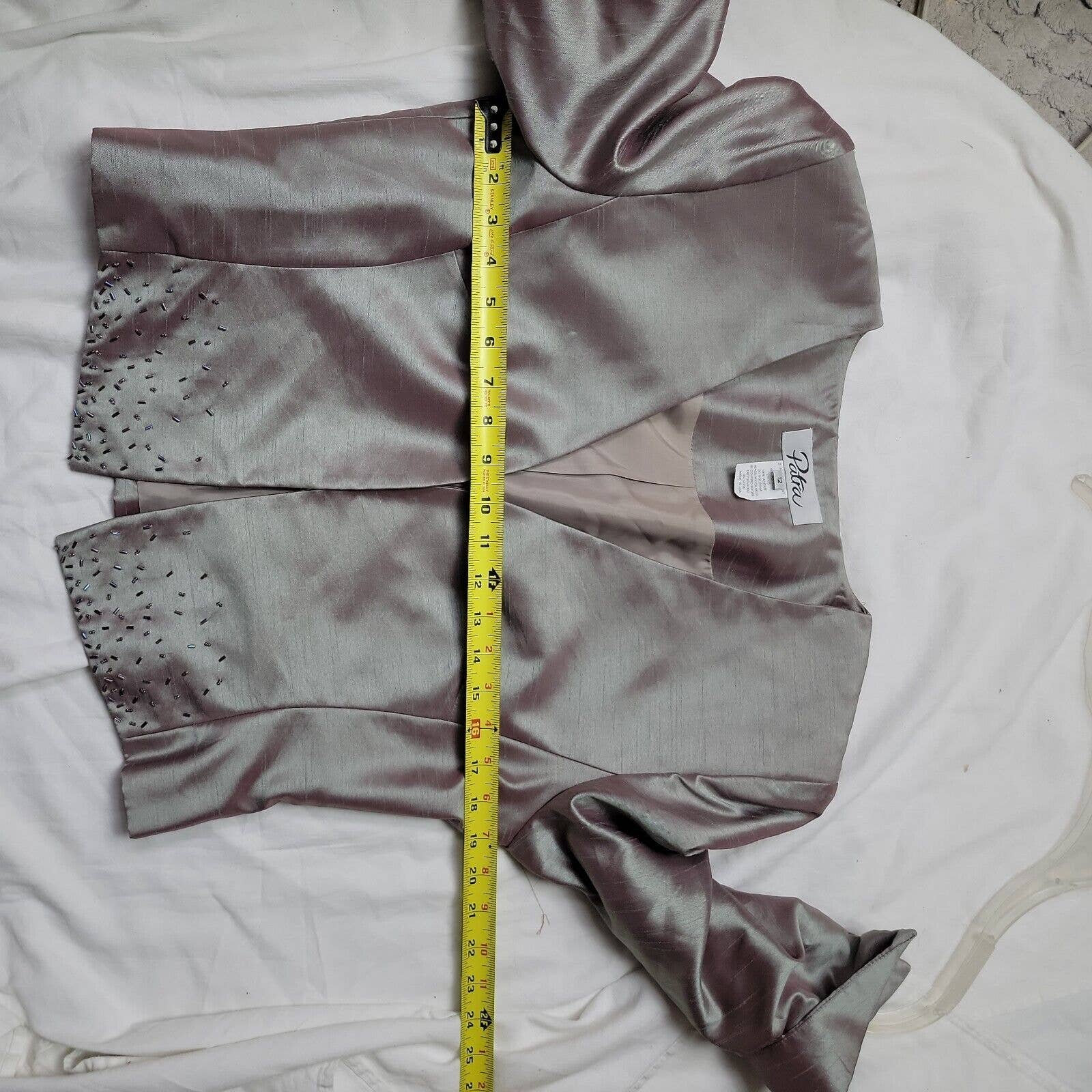 Vintage Patra Jacket Satin Metallic Cocktail Evening Size 12 Blazer ...