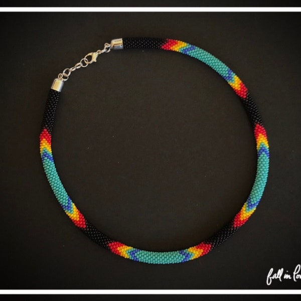 Beaded Rope Necklace - Etsy