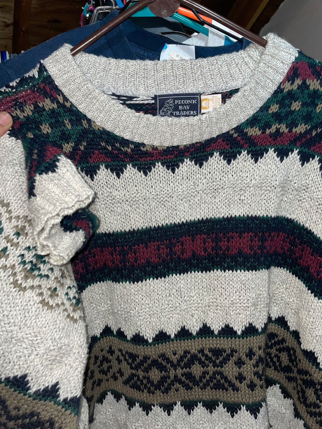 70s Vintage Sweater Made in USA Sweater Hand Knit Mens Vintage Clothing ...