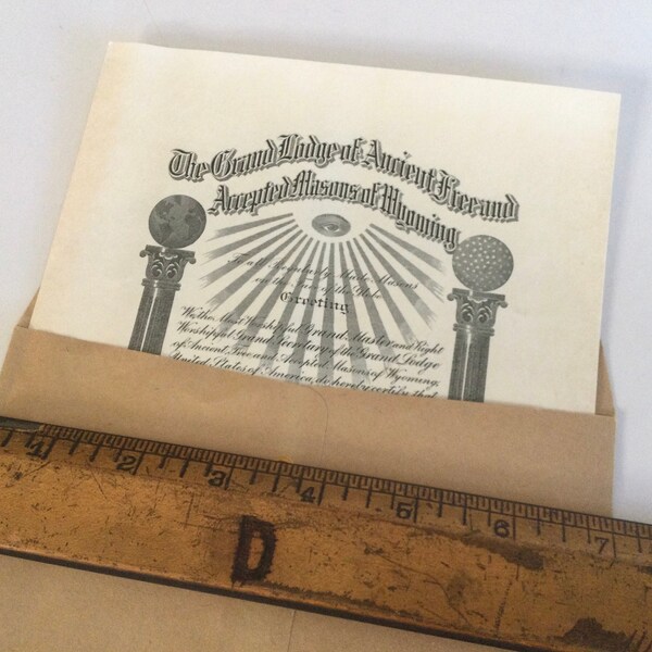 Masonic Certificates - Etsy