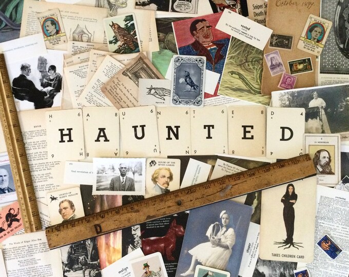 HUGE Vintage Spooky Ephemera Pack 150 Plus Pc Halloween Horror Junk ...