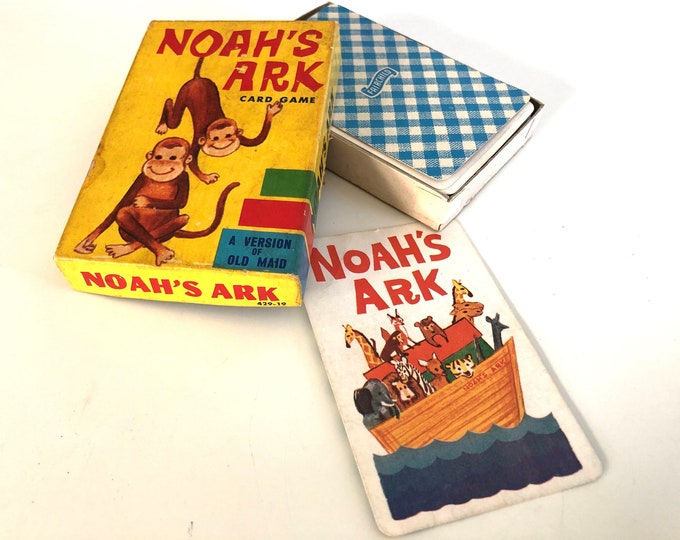Vintage Noahs Ark Playing Card Game, A Version of Old Maid, Fairchild ...
