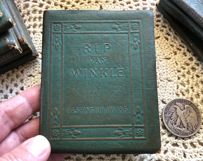 Rip Van Winkle 1920’s Antique MINI Book, Washington Irving, Little ...