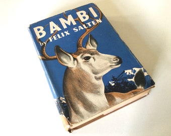 Vintage Book Collection by Felix Salten, Includes Bambi, Bambis ...