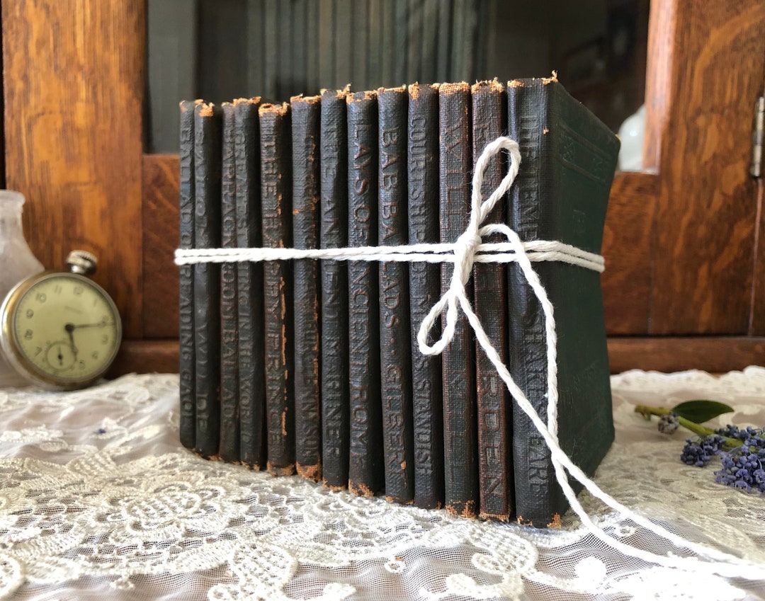 1920s TINY Little Leather Library MINI Books Lot of 13 for Decor, Real ...