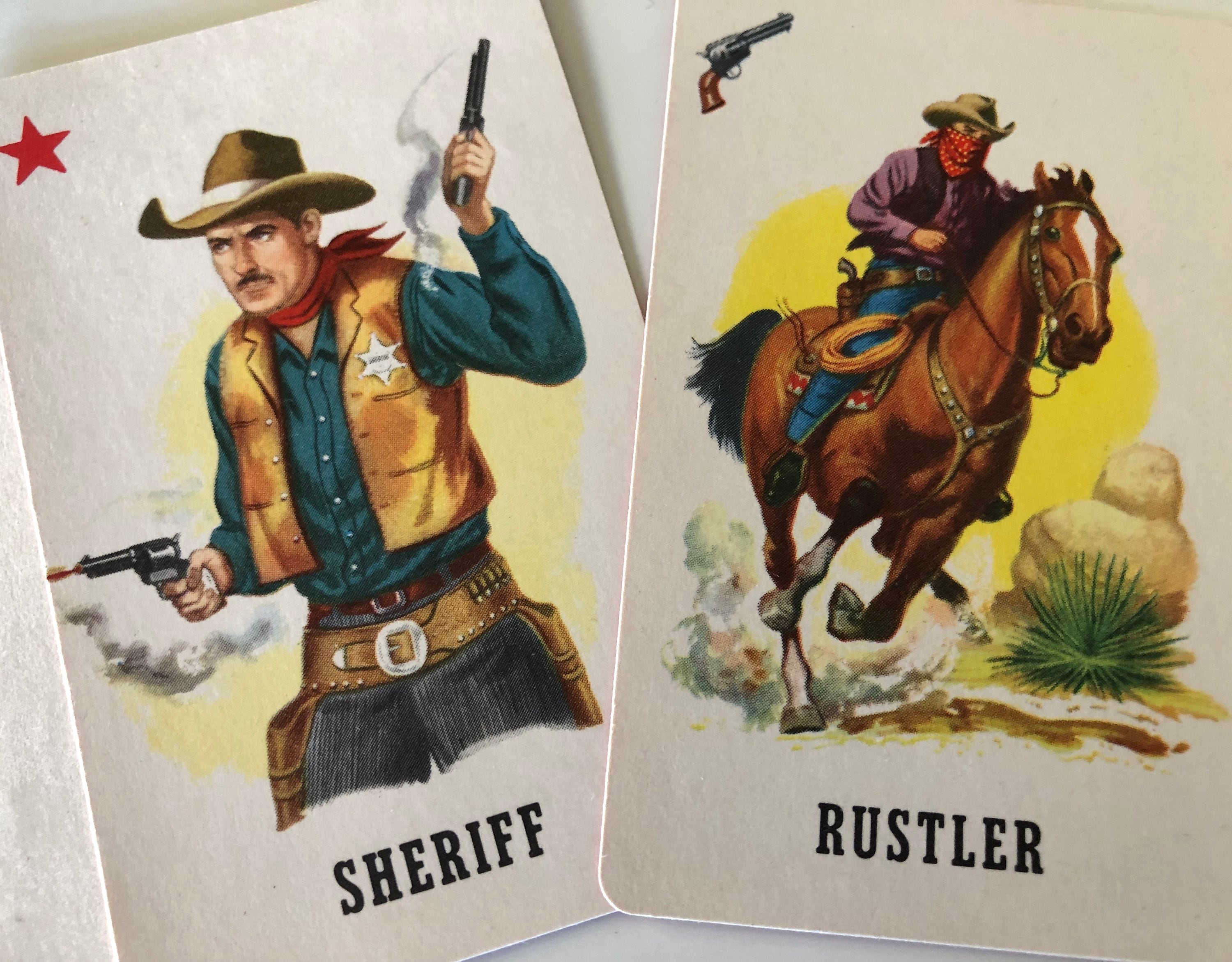 Vintage Cowboy Playing Cards Set of Four 4 1950s Western - Etsy